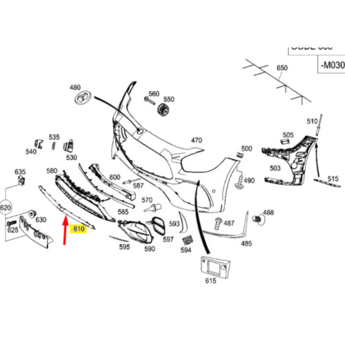 MB 190 W201 Front Bumper Bottom Trim A1908857901 NEW GENUINE on OnBuy