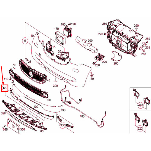 SMART FORFOUR 453 Front Bumper Spoiler A4538855000 NEW GENUINE on OnBuy