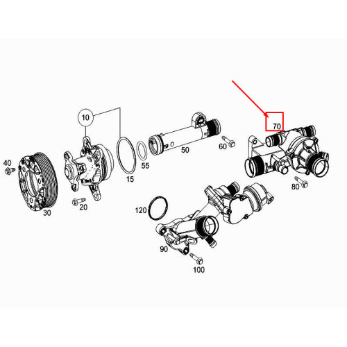 MERCEDES-BENZ C W205 Thermostat Housing A6262000115 NEW GENUINE on OnBuy
