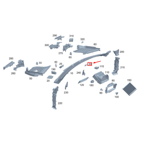 MERCEDES-BENZ GLE W167 Water Baffle Bushing A0029925501 NEW GENUINE on ...