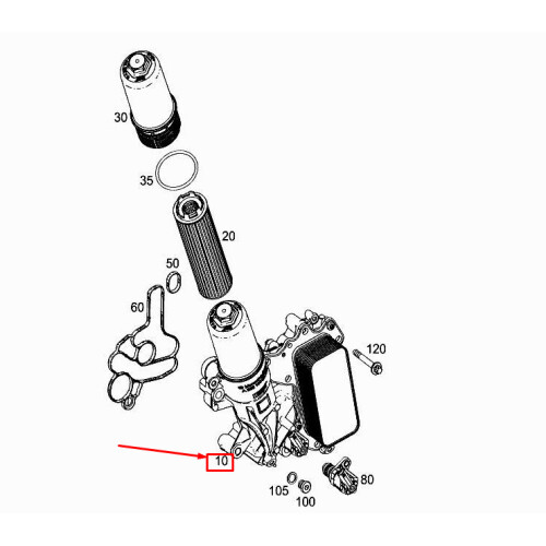 MERCEDES-BENZ CLS C257 Engine Oil Filter A2561801500 NEW GENUINE on OnBuy