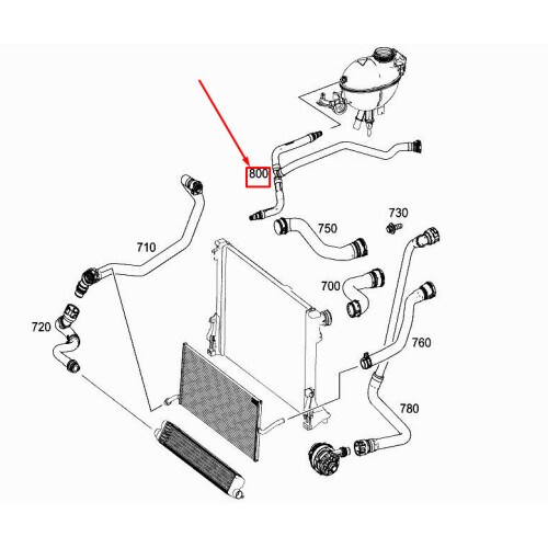 MERCEDES-BENZ SLK R172 Engine Vent Line A1725012500 NEW GENUINE on OnBuy