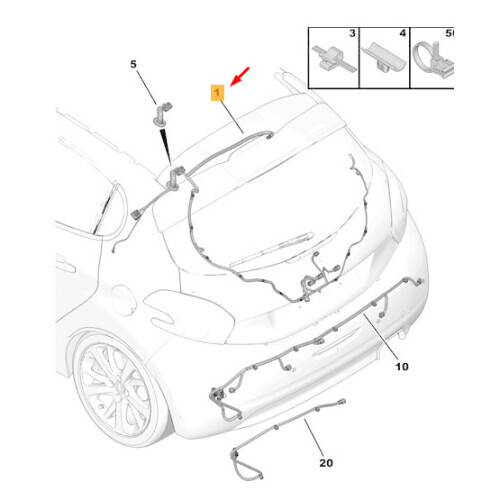PEUGEOT 208 MK1 A9 Tailgate Harness 9804198380 NEW GENUINE on OnBuy