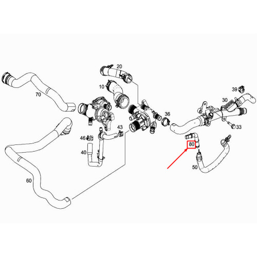MERCEDES-BENZ C W205 Engine Coolant Pipe A6262030302 NEW GENUINE on OnBuy