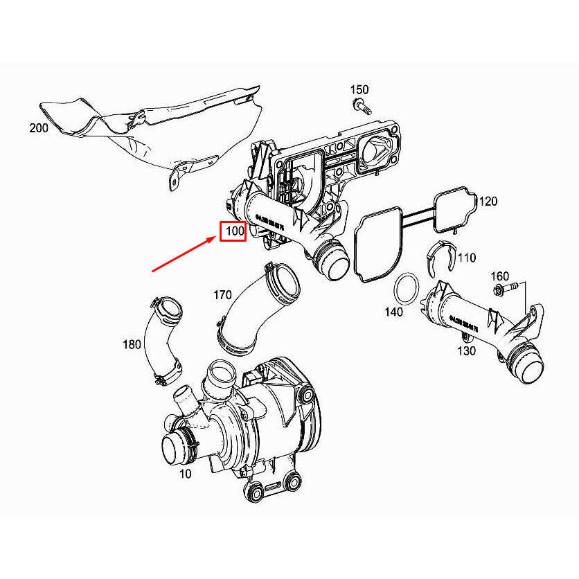MERCEDES-BENZ CLS C257 Engine Thermostat A2562030075 NEW GENUINE on OnBuy