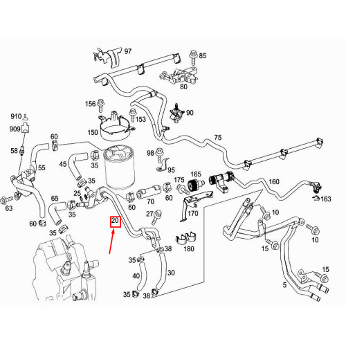 MERCEDES-BENZ E Cabrio A207 Fuel Line A6420700600 NEW GENUINE on OnBuy