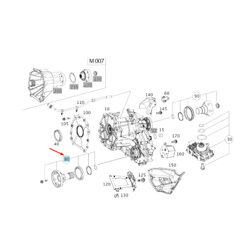 MB GLE W167 Transfer Case To Front Axle Flange Kit A1672830500 NEW ...
