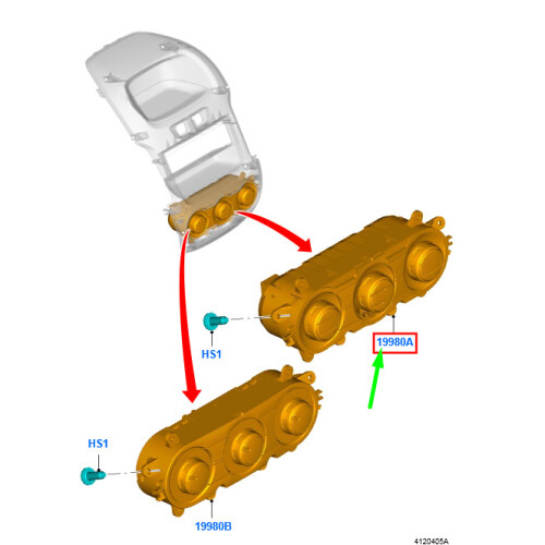 FORD RANGER T6 MK1 Heater Control Unit AB39-18C612-BK 5290940 NEW ...