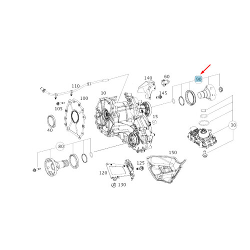 MERCEDES-BENZ GLE W167 Transfer Case To Rear Axle Flange A1672830100 ...