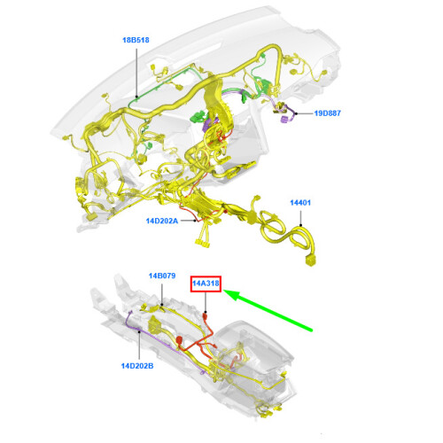 FORD MONDEO MK5 Floor Console Accessory Feed Wire Assy LHD 5319357 NEW ...