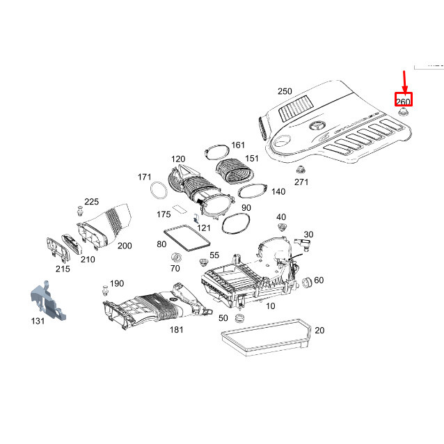MERCEDES-BENZ GLE W167 Engine Cover Elastomer Bearing A0009982742 NEW ...