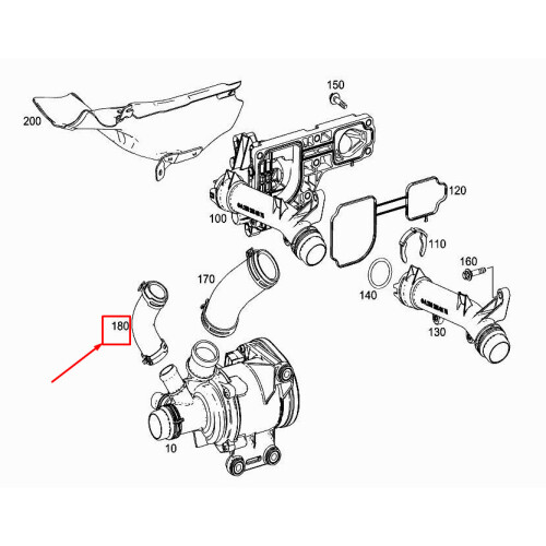 MERCEDES-BENZ CLS C257 Coolant Pump Short Circuit Line A2562030003 NEW ...