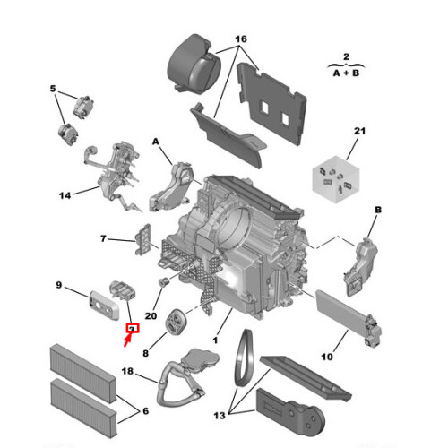 PEUGEOT 208 MK2 P21 Refrigerant Press Relief Valve 9834073180 NEW ...