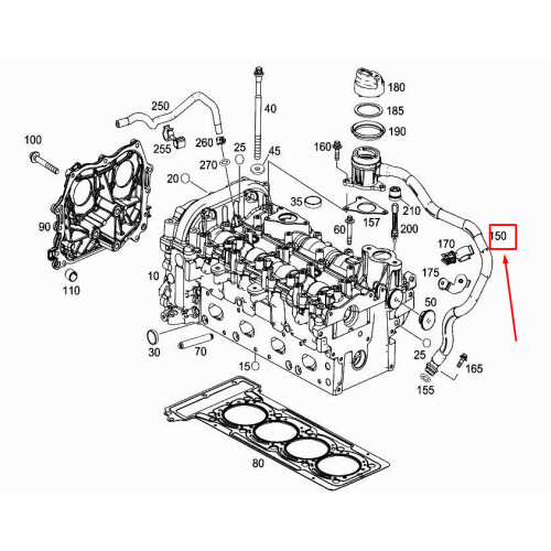 MERCEDES-BENZ CLA C117 Oil Separator Vent Line A2700180400 NEW GENUINE ...