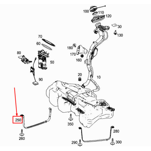 MERCEDES-BENZ E W213 Left Fuel Tank Tensioning Strap A2134704400 NEW ...