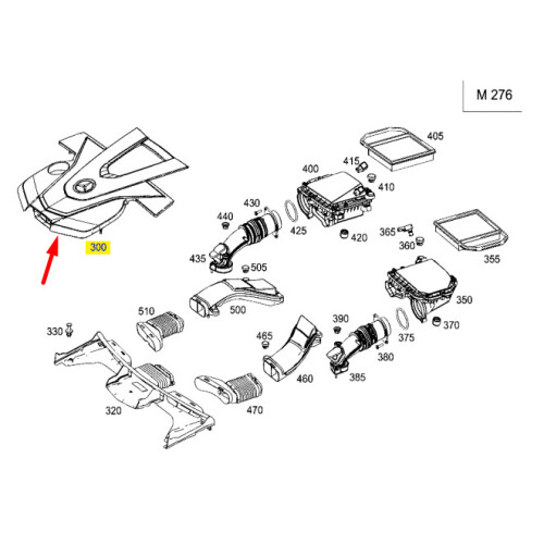 MERCEDES-BENZ C-CLASS W205 Engine Decorative Plastic A2760108612 New ...