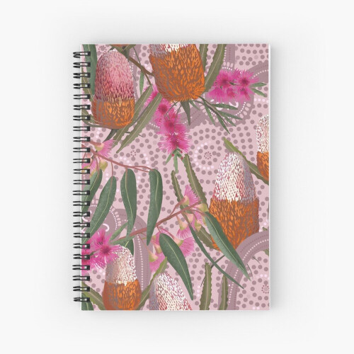 Spiral Notebook native wildflowers Aboriginal art A5 120 Pages on OnBuy
