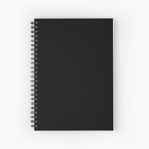 Spiral Notebook PLAIN BLACK SOLID BLACK DARKEST BLACK MOONLESS SKY ...