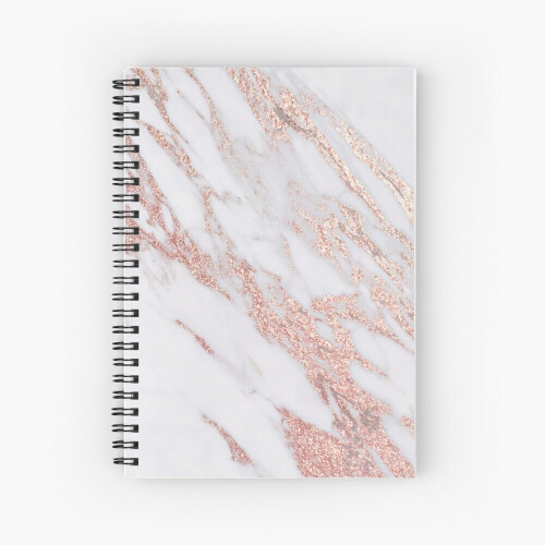 Spiral Notebook Blush pink rose gold marble A5 120 Pages on OnBuy