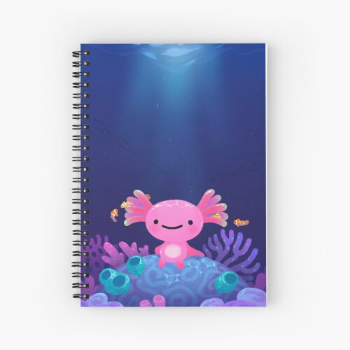 Spiral Notebook Coral axolotl A5 120 Pages on OnBuy