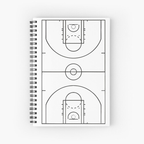 Spiral Notebook Basketball Court A5 120 Pages on OnBuy