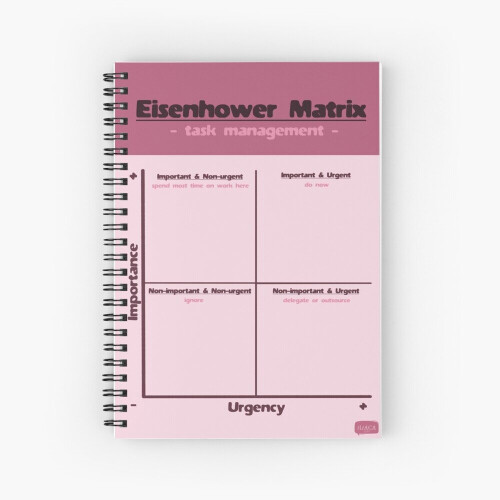 Spiral Notebook Eisenhower Matrix -k A5 120 Pages on OnBuy