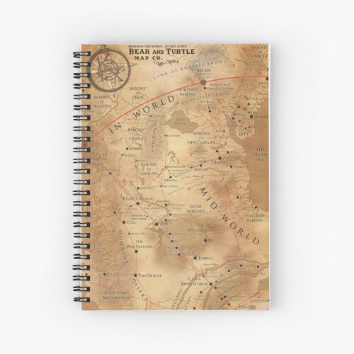 Spiral Notebook The Dark Tower - Mid-World Map A5 120 Pages on OnBuy