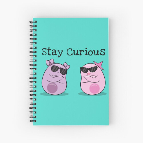 Spiral Notebook Stay Curious with the Amoeba Sisters A5 120 Pages on OnBuy