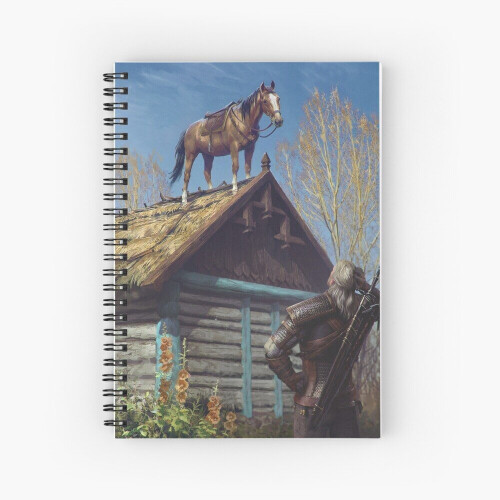 Spiral Notebook Witcher 3 Roach Graphic, Roach on the roof A5 120 Pages ...