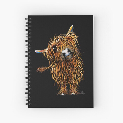 Spiral Notebook HiGHLaND CoW PRiNT SCoTTiSH ' CoooWeee ' BY SHiRLeY ...