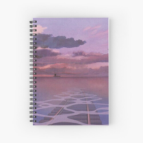 Spiral Notebook Spirited Away Railroad Nighttime Aesthetic A5 120 Pages ...