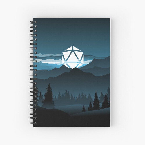 Spiral Notebook Mountain Full Moon D20 Dice Tabletop RPG Maps and ...