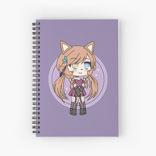 Spiral Notebook Cute Gacha Girl Foxy Chan A5 120 Pages on OnBuy