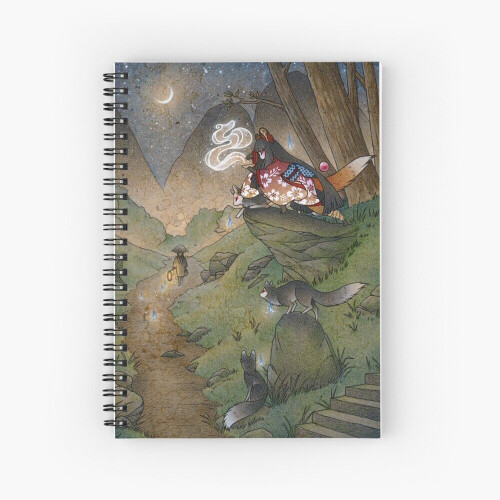 Spiral Notebook Okina's Illusion - Kitsune Yokai TeaKitsune A5 120 ...
