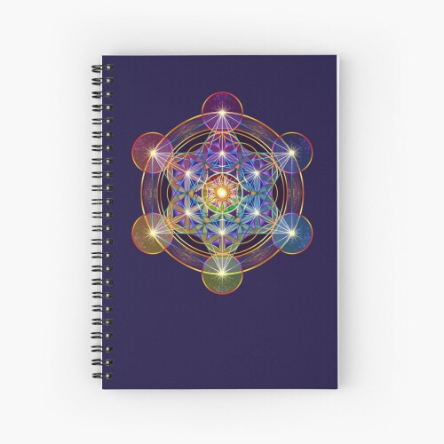 Spiral Notebook Metatron's Cube Merkabah A5 120 Pages on OnBuy