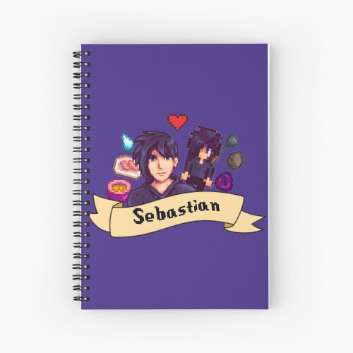 Spiral Notebook Stardew Valley- Sebastian A5 120 Pages on OnBuy
