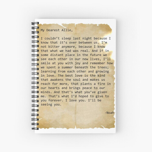 Spiral Notebook Noah's letter to Allie A5 120 Pages on OnBuy