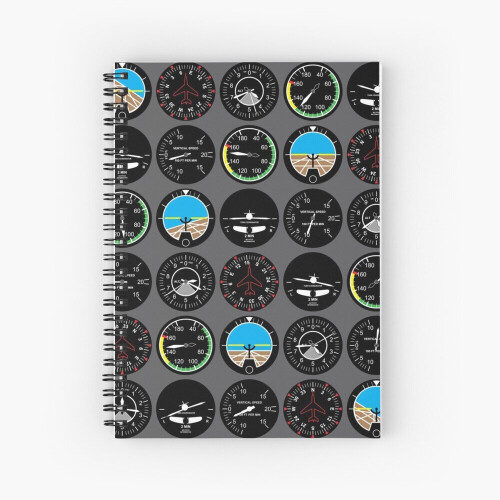 Spiral Notebook Flight Instruments A5 120 Pages on OnBuy