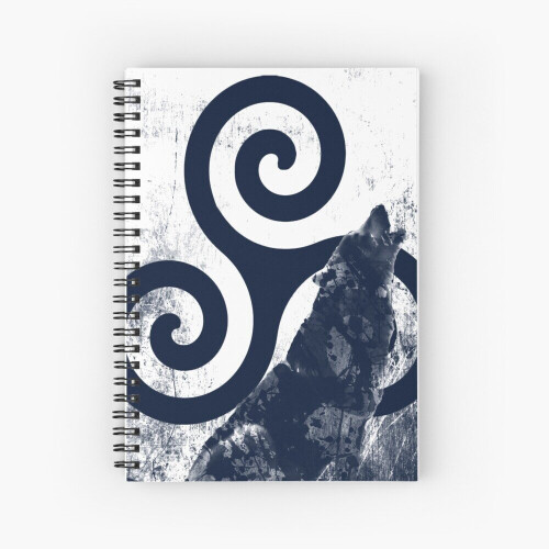 Spiral Notebook Triskele and Wolf A5 120 Pages on OnBuy