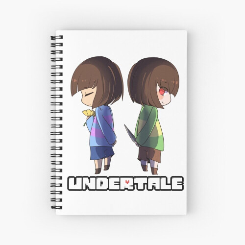 Spiral Notebook Undertale - chara and frisk A5 120 Pages on OnBuy