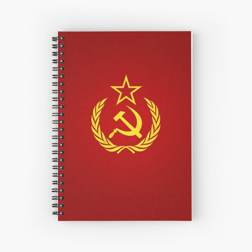 Spiral Notebook Communist Flag Textured A5 120 Pages on OnBuy