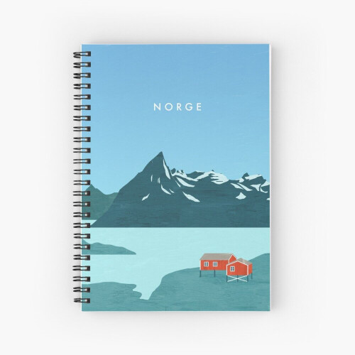 Spiral Notebook Norway travel poster A5 120 Pages on OnBuy
