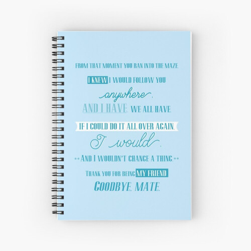 Spiral Notebook Newt Letter to Thomas - The Maze Runner A5 120 Pages on ...