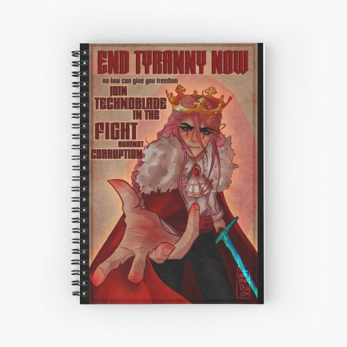 Spiral Notebook technoblade anarchy propaganda fanart A5 120 Pages on OnBuy