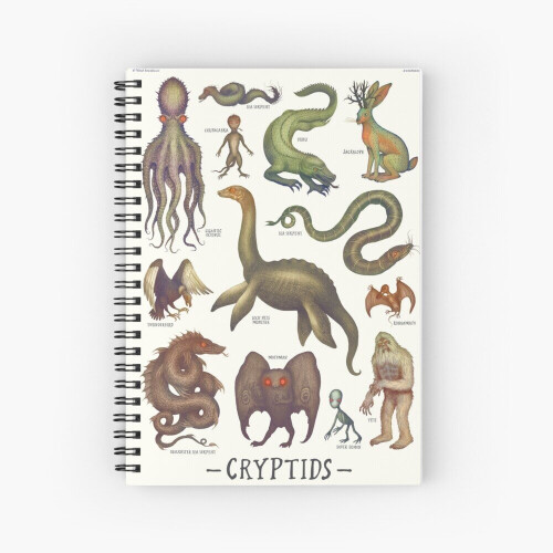 Spiral Notebook Cryptids, Cryptozoology species A5 120 Pages on OnBuy