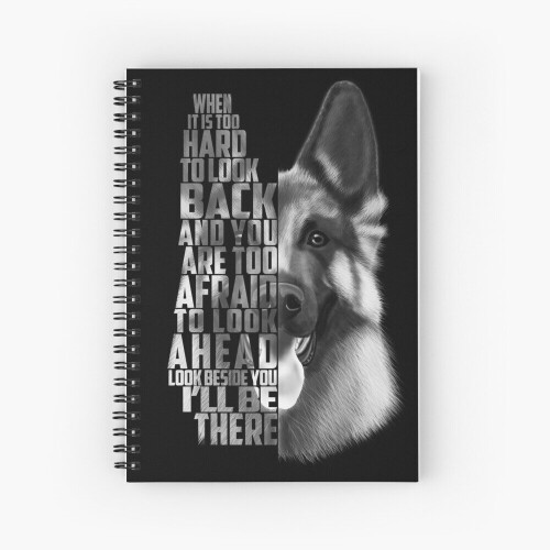 Spiral Notebook German Shepherd Quote, German Shepherd Text, German ...