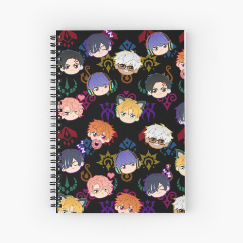Spiral Notebook Obey Me - Demon Brothers Pattern A5 120 Pages on OnBuy