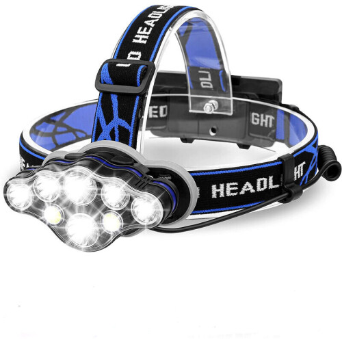 Ultra Powerful LED Headlamp, Super Rechargeable Head Torch, Head Torch ...