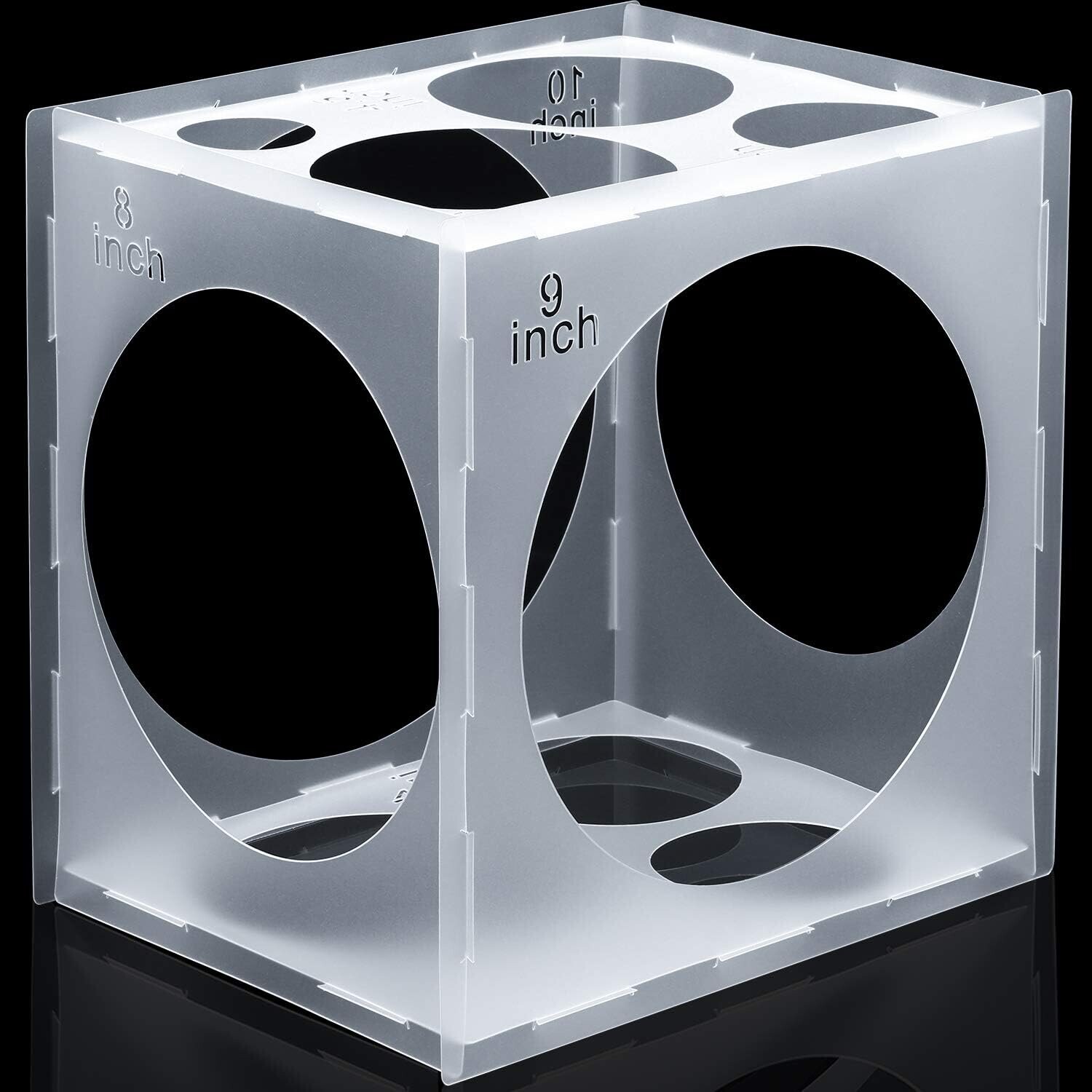 11 Holes Plastic Collapsible Balloon Measure Cube Box Balloon Measuring ...