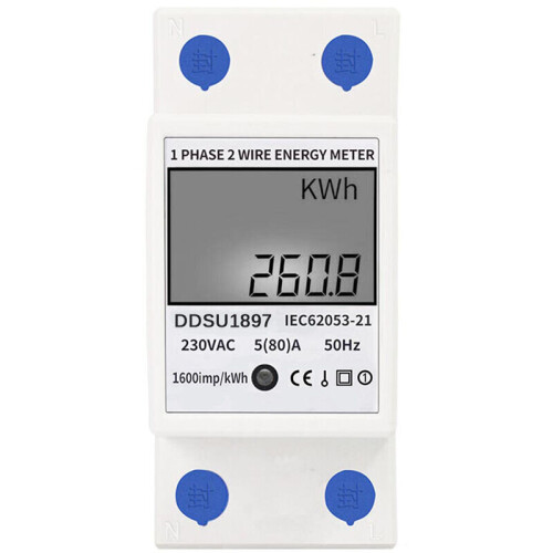 Digital Electricity Meter Din Rail Single Phase Electricity Meter ...